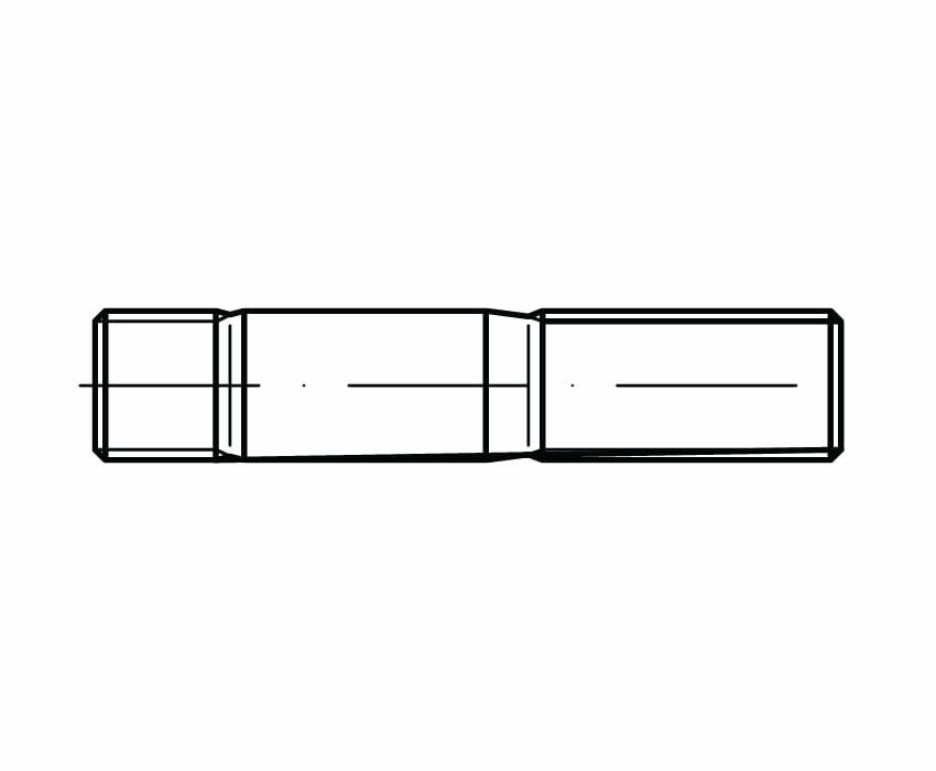 Śruby dwustronne o długości części wkręcanej 1d DIN 938, PN 82125 ...